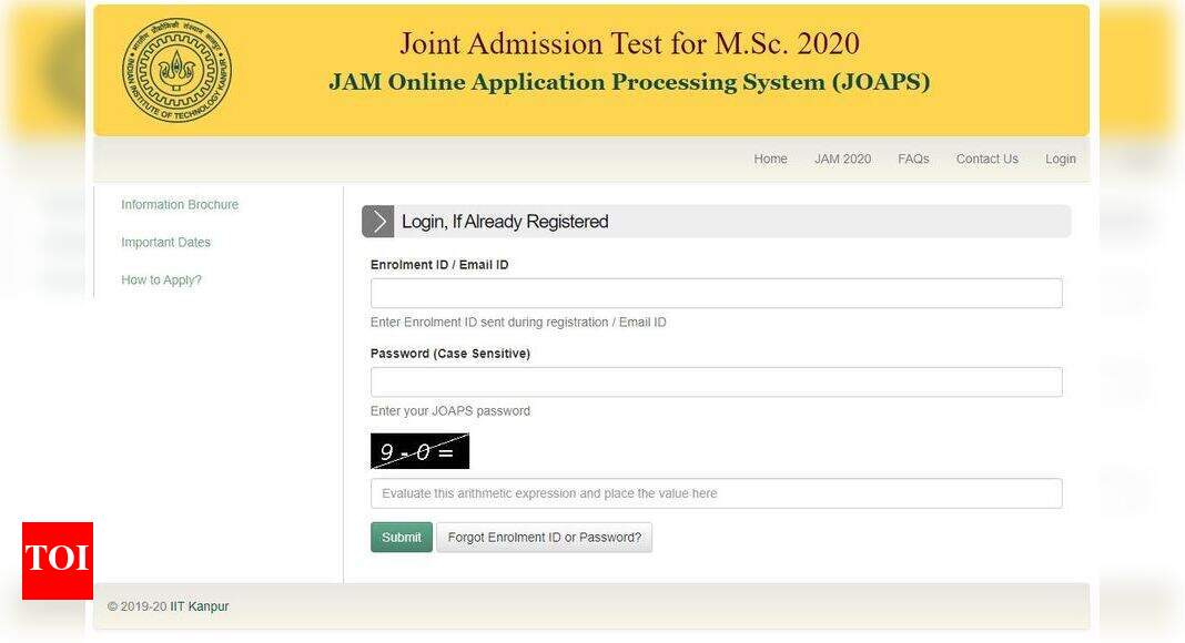JAM 2020 scorecard released; here's download link - Times of India