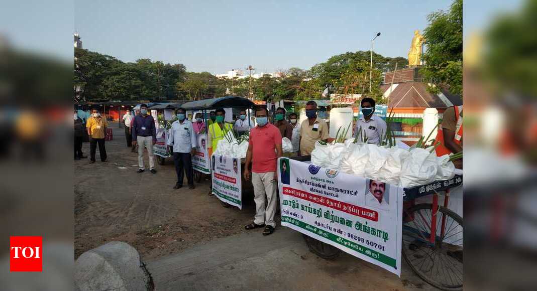 Lockdown: Trichy Corporation launches pushcarts selling vegetables ...