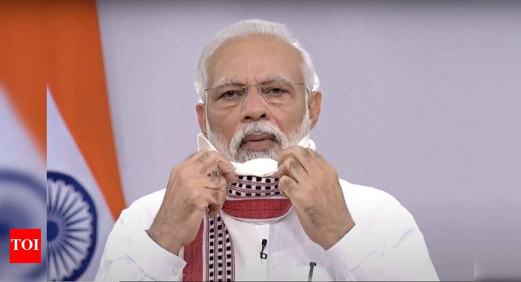 After home-made mask, Modi opts for 'Gamcha' during address to ...