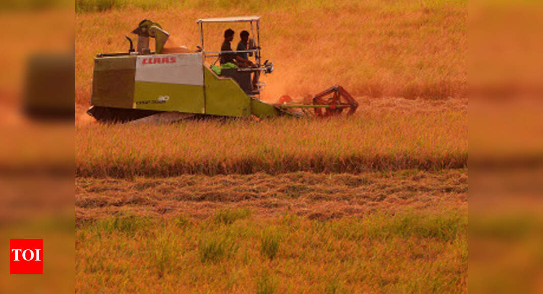 Harvester machines gain in popularity in East Godavari | Visakhapatnam ...