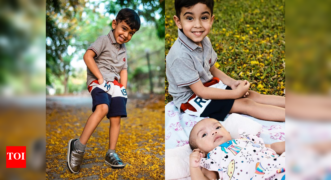 Aayush Sharma makes kids Ahil and Ayat his muse as they pose for photos ...