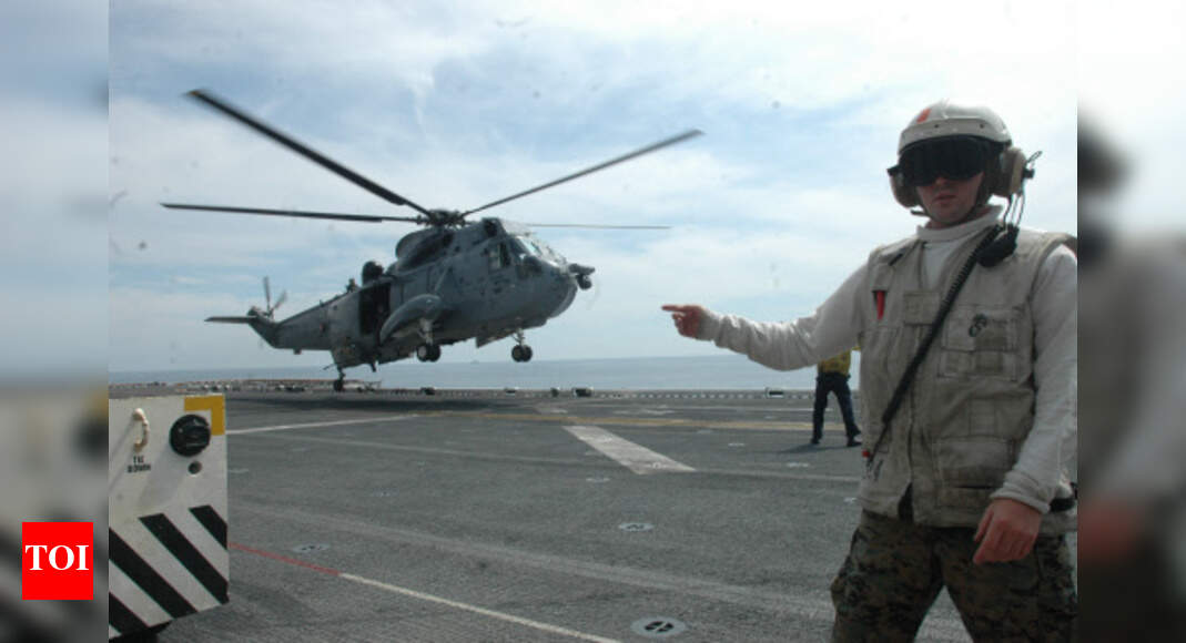 1 dead, 5 missing after military chopper crash off Greece - Times of India