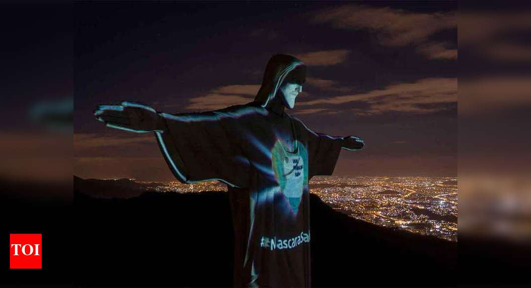 Christ the Redeemer 'wears' mask to raise Covid-19 awareness - Times of ...