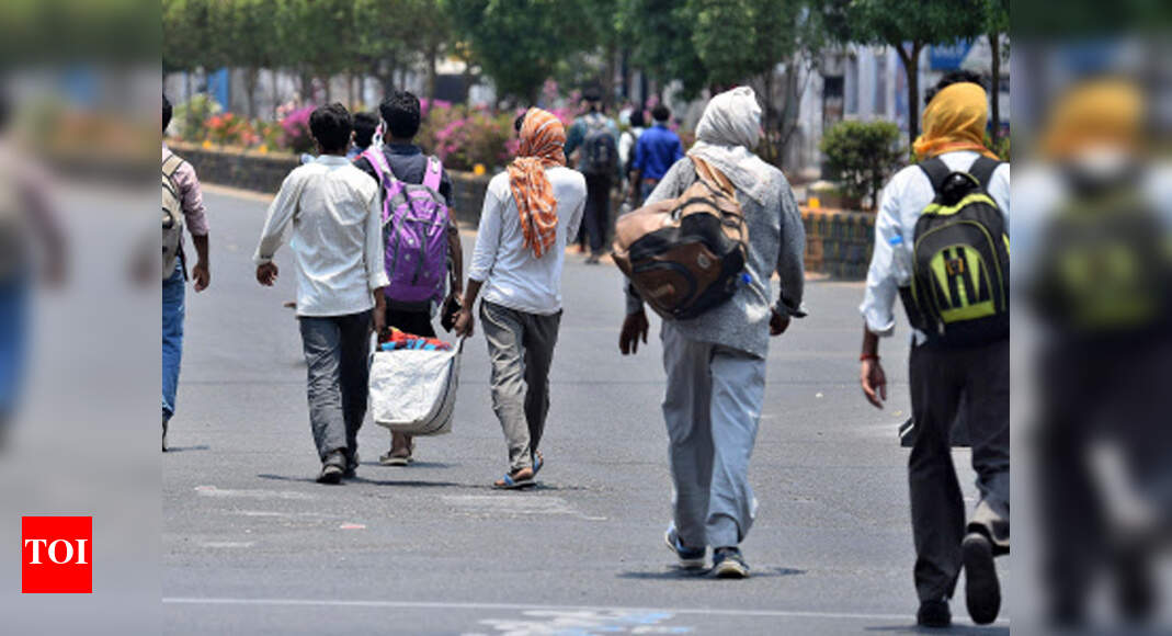 Weary migrant workers stage protests, want to be sent back | Vijayawada ...