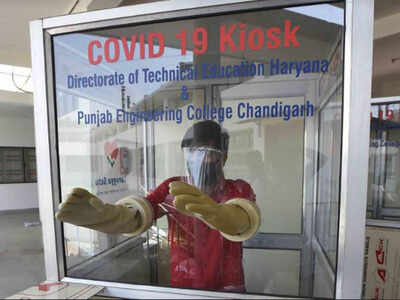 Sampling kiosk: PEC new arms shield corona warriors | Chandigarh News ...