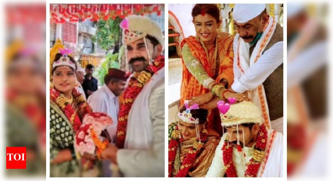 Akshay Waghmare ties the knot with Arun Gawli’s daughter in a simple ceremony at Dagdi Chawl ...