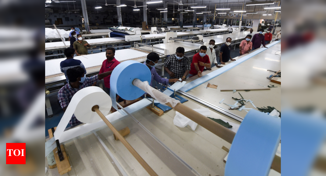 Industrial production falls 16.7% in March - Times of India