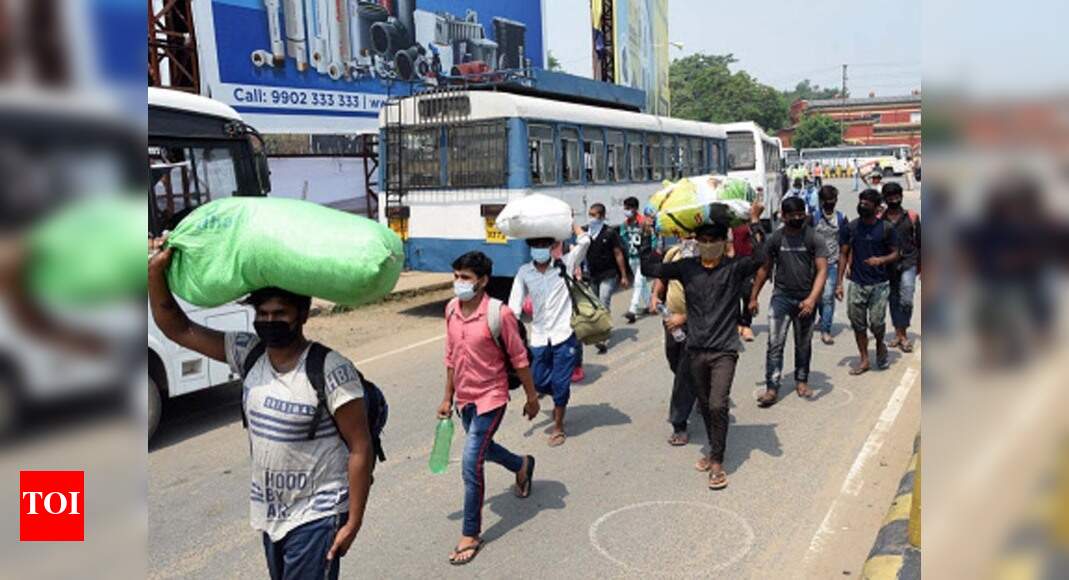 Bihar: 34,000 migrants return by 27 special trains | Patna News - Times ...