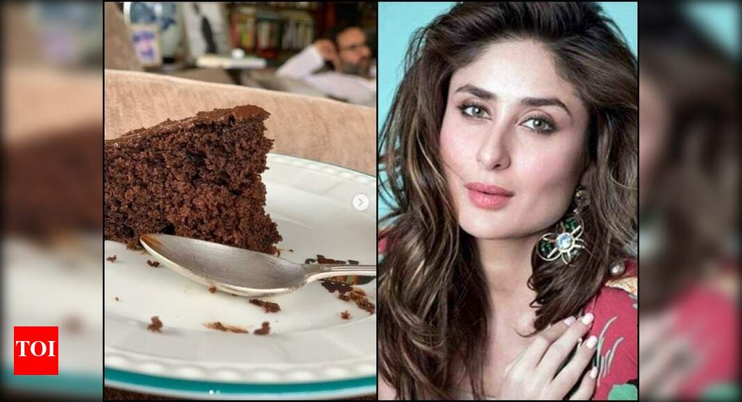 Kareena Kapoor Khan binges on chocolate cake made by sister Karisma Kapoor while a grumpy Saif ...