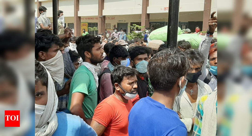 Haryana: Bihar migrant labourers protest, demand arrangement for travel ...