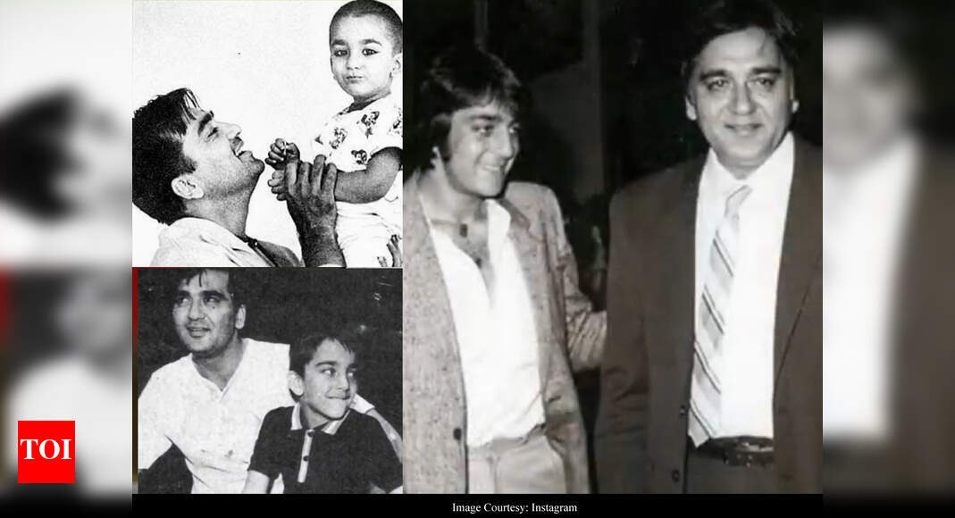 Sanjay Dutt shares RARE photos with father Sunil Dutt on his death ...