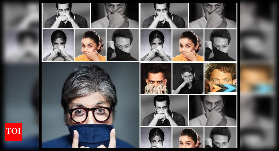 Amitabh Bachchan shares collage featuring celebs covering their mouth ...
