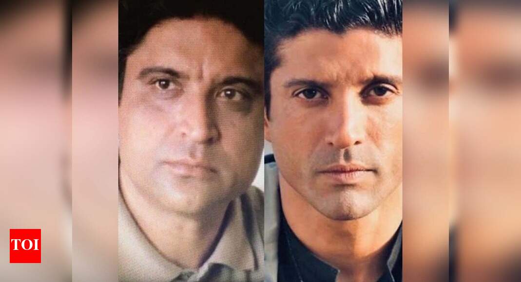 'Like father like son' is the perfect caption for this picture of Javed ...