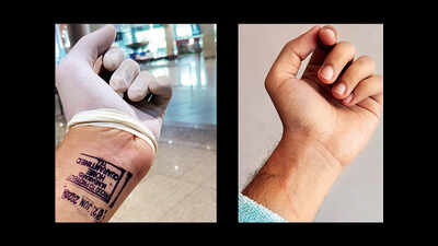 Now you see it, now you don't: BMC stamp on flyers' hands | Mumbai News ...