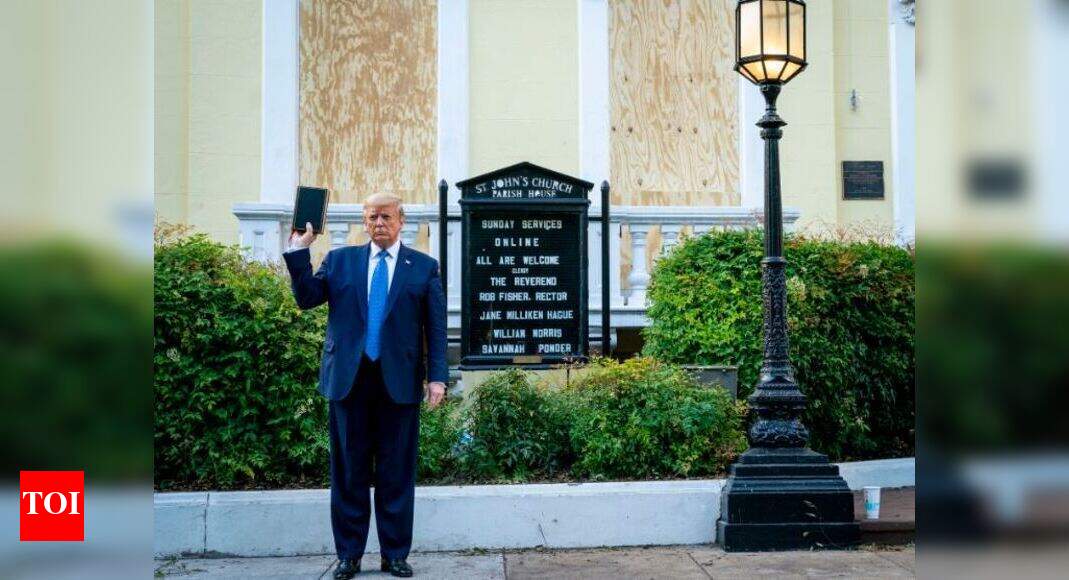 Trump angers American religious leaders with Bible photo op - Times of ...