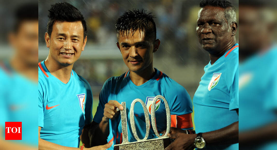 On this day in 2018, Sunil Chhetri played his 100th international game ...