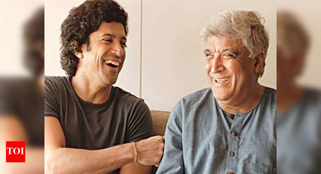 Farhan Akhtar congratulates his father Javed Akhtar on becoming the ...
