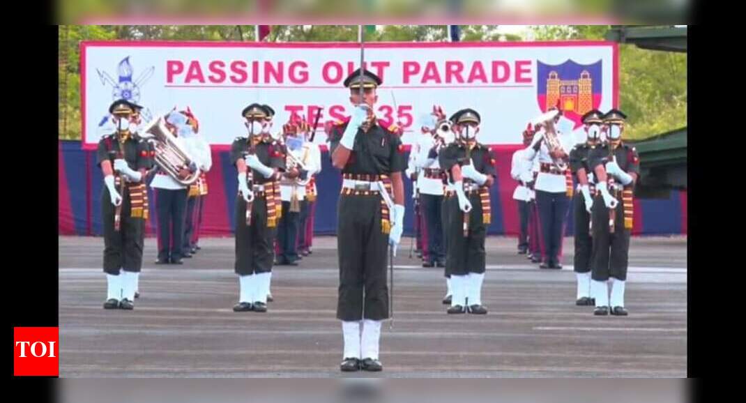 Passing out parade held at CME with restricted attendance and masks ...