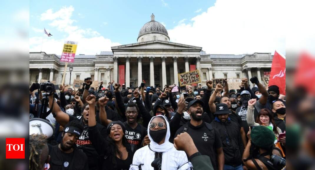 Over 100 arrested after violent disorder at far-right linked UK protest ...