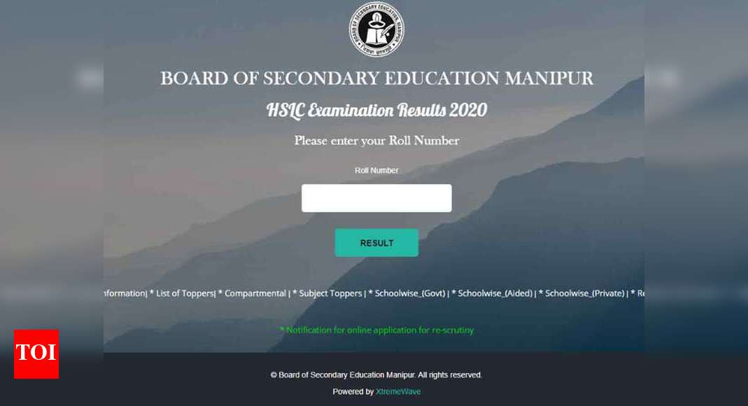 BOSEM Manipur Result 2020: BOSEM Manipur releases HSLC result 2020 ...