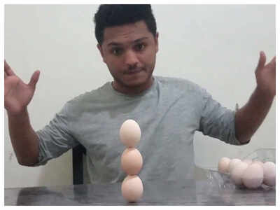 Man in Guinness World Records for his unique balancing act with eggs ...