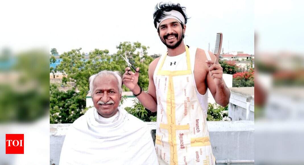 Vishnu Vishal dons the hat of a hairstylist for his father | Tamil ...