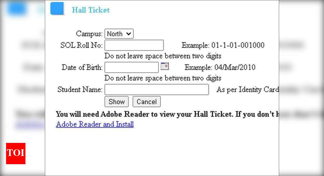 DU SOL Admit Card 2020 Released; download @ sol.du.ac.in - Times of India
