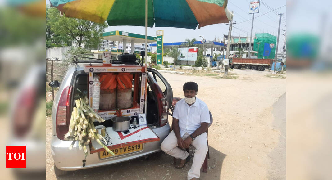 Crippled by Covid, Hyderabad cabbies turn cars into roadside eateries ...