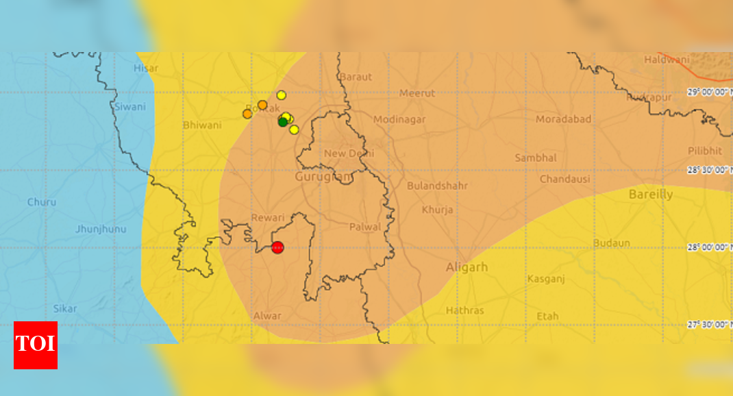 Earthquake in Delhi: Magnitude 4.5 earthquake strikes 63 km southwest ...