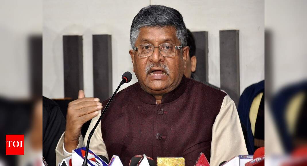 Govt will never compromise on data, says Ravi Shankar Prasad - Times of ...