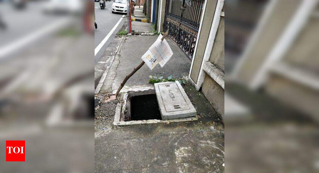 manholes are missing - Times of India