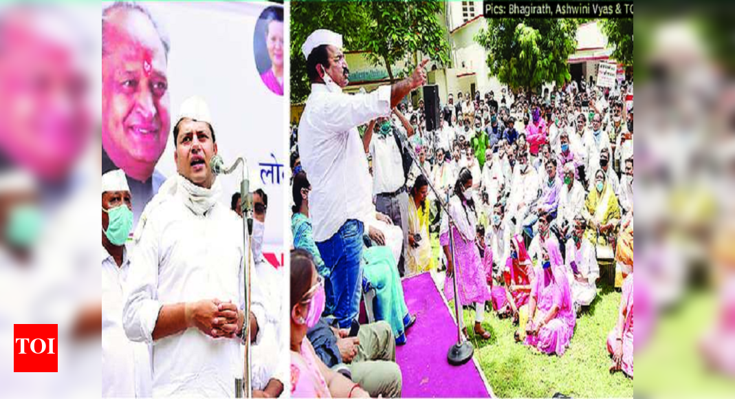Congress workers on protest path across Rajasthan | Jaipur News - Times ...