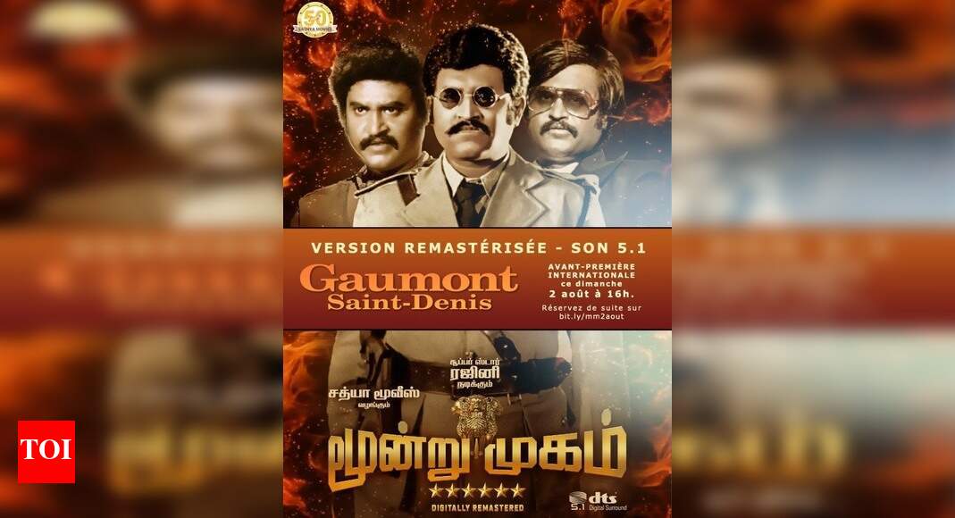 Rajini-starrer Moondru Mugam to have a re-release in France | Tamil ...