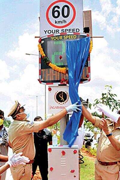 Speed boards in city to alert motorists | Hyderabad News - Times of India