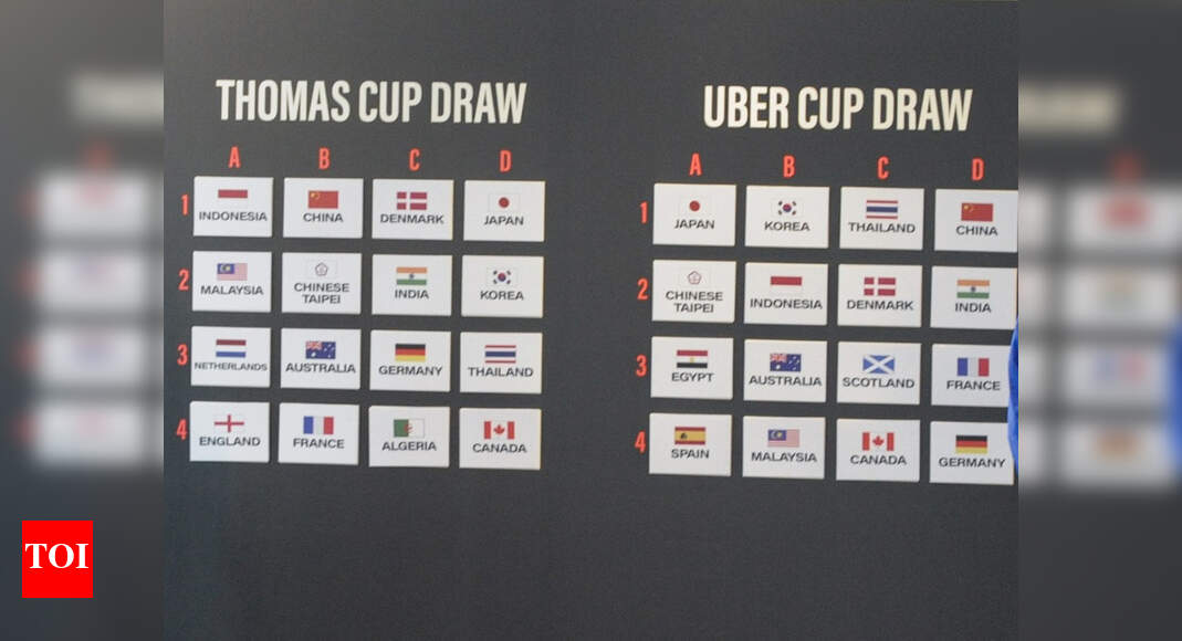 India handed relatively easy draw in Thomas and Uber Cup Finals ...