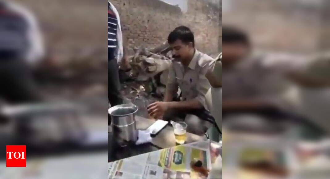 Cops caught drunk on duty, video goes viral; attached to police lines ...