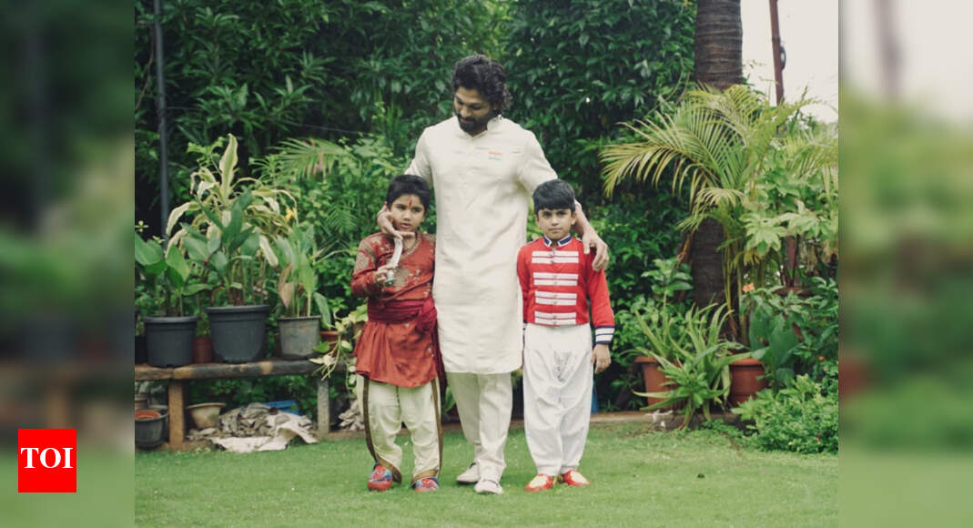 Allu Arjun Independence Day celebration pics: Pushpa actor greets fans ...