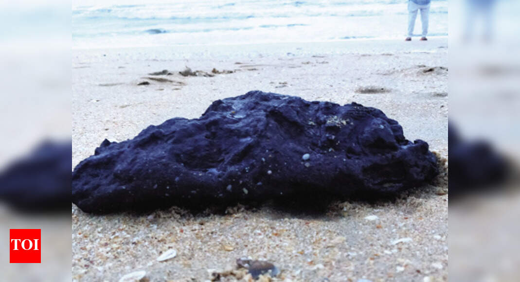 Goa: Large blobs of tar surface at Benaulim | Goa News - Times of India