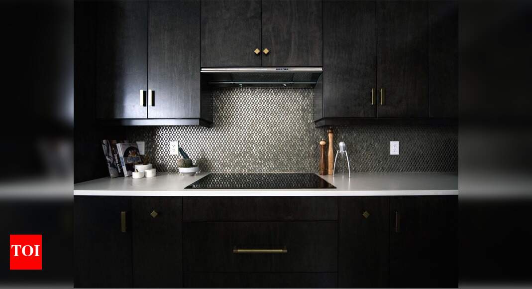 Add a pop of shine to kitchen cabinets with metallic hardware - Times ...