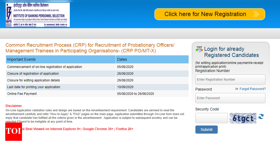IBPS PO Last Date: IBPS PO 2020 Online application registration last ...