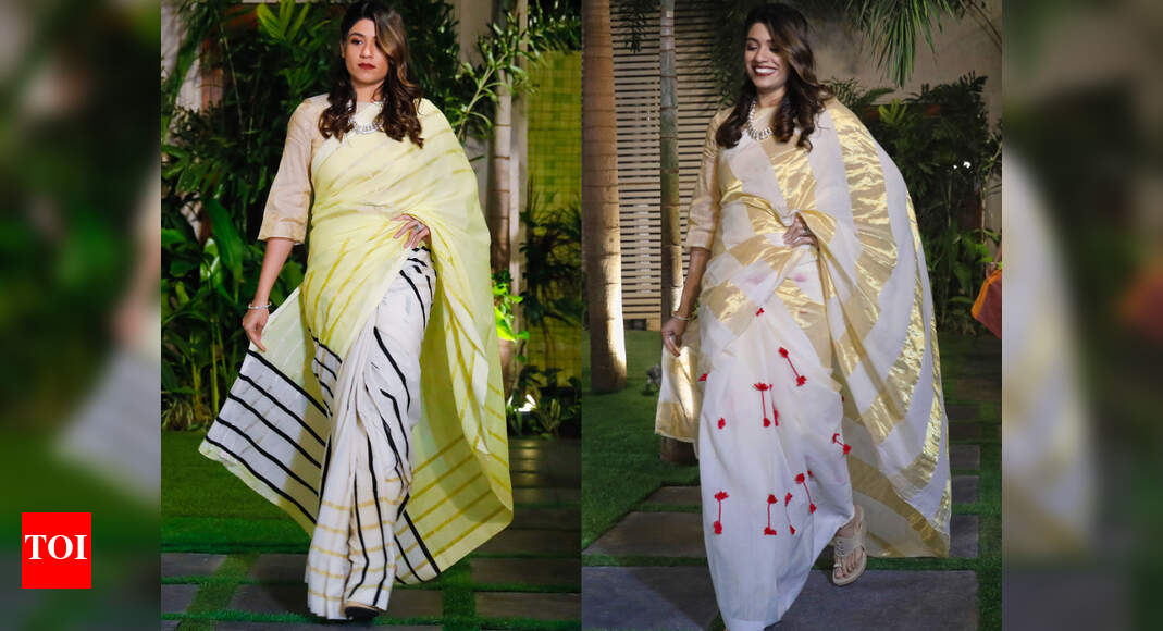 Reimagining Kerala's classic sari - the kasavu - Times of India