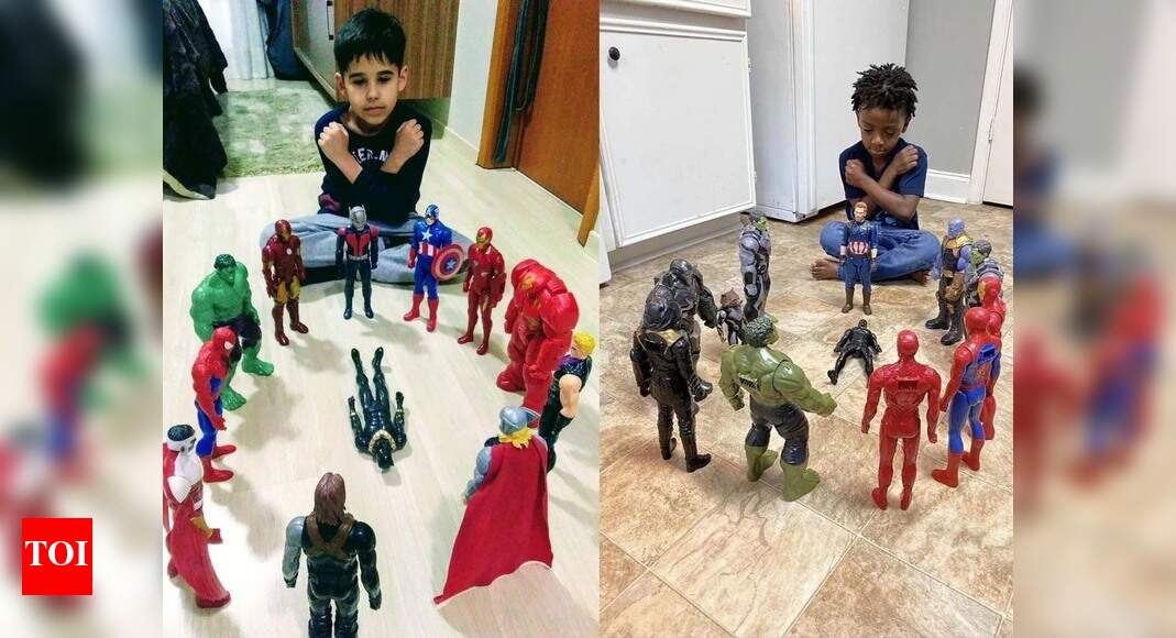 Netizens share pictures of children holding Black Panther funeral as ...
