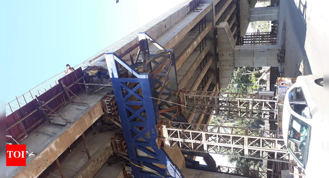 Arc welding hot slag splashing below - Times of India