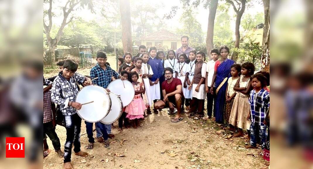 Kannada actor Rakksh enjoys his weekend with the tribal people in ...