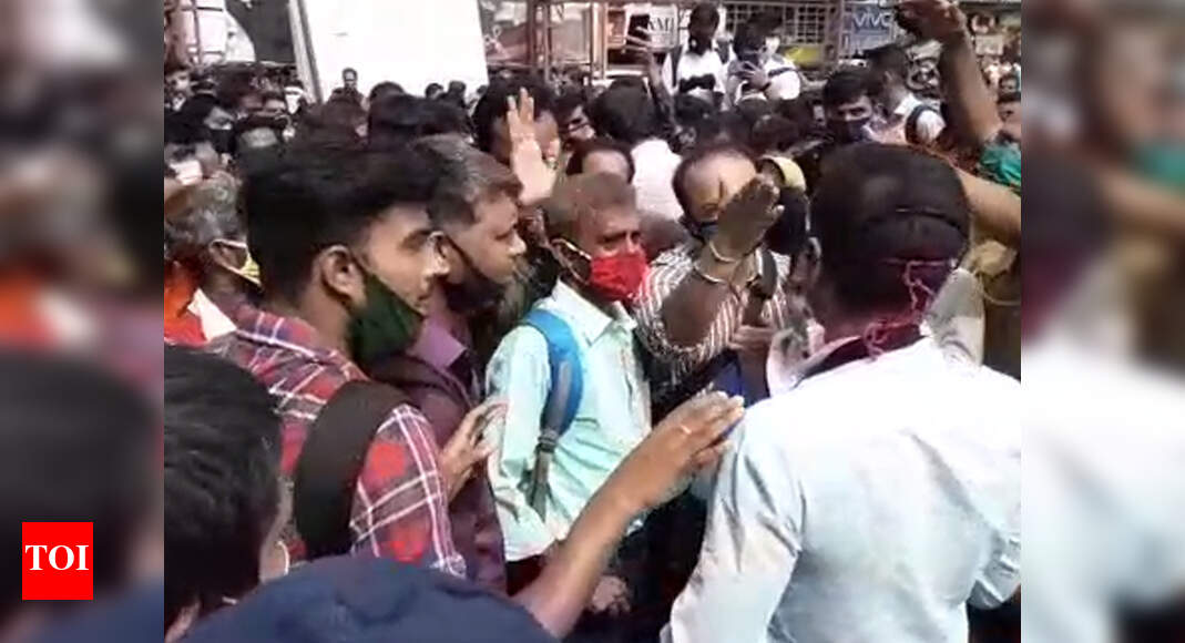 Commuters protest outside Virar railway station demanding trains to ...