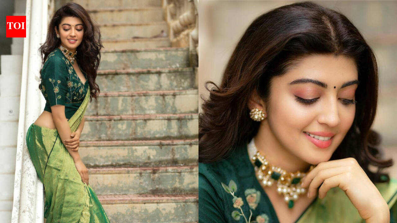 Pranitha Subhash shows off her curves in a gorgeous silk sari