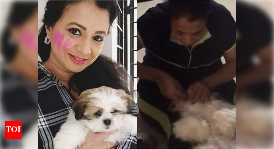 Actress Vanishree's candid video with her pet 'Love' is too adorable to ...