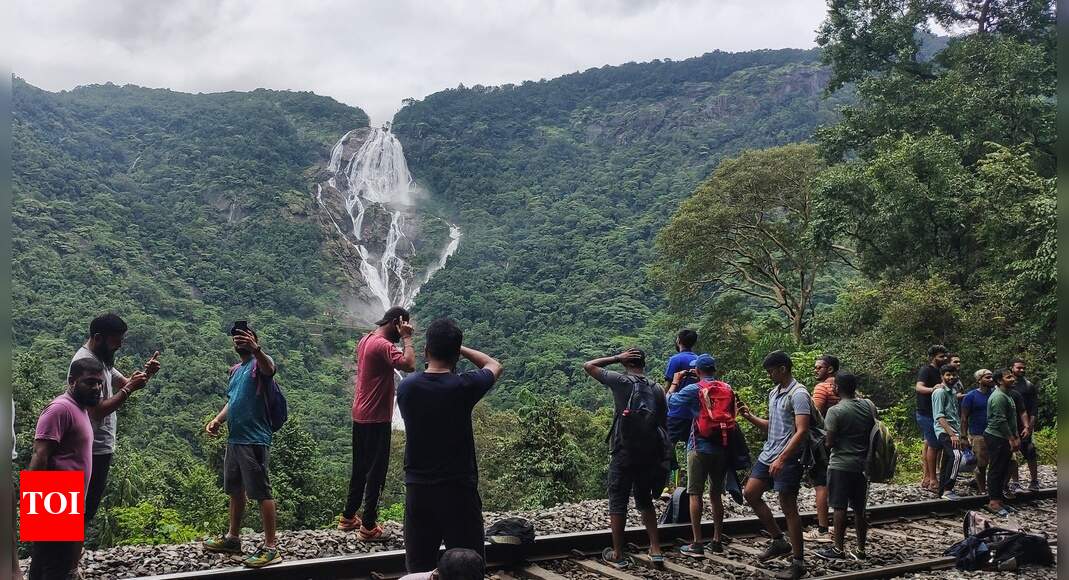 Goan adventure-seekers trek to Dudhsagar waterfalls | Events Movie News ...