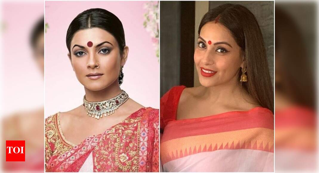 Sushmita Sen and Bipasha Basu wish their fans Shubho Mahalaya | Hindi ...
