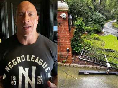 Dwayne Johnson channelises inner 'Black Adam' as he RIPS OFF gates of ...